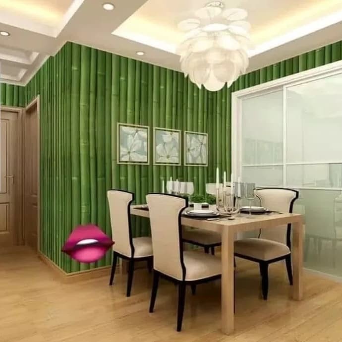 Jual Wallpaper stiker dinding motif bambu tua 3D (45CM X 8-10M ...