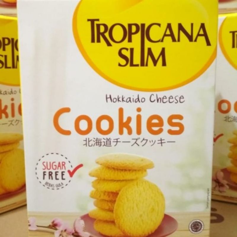 Jual Tropicana slim hokkaido Snack cheese cookies 100gr box | Shopee ...