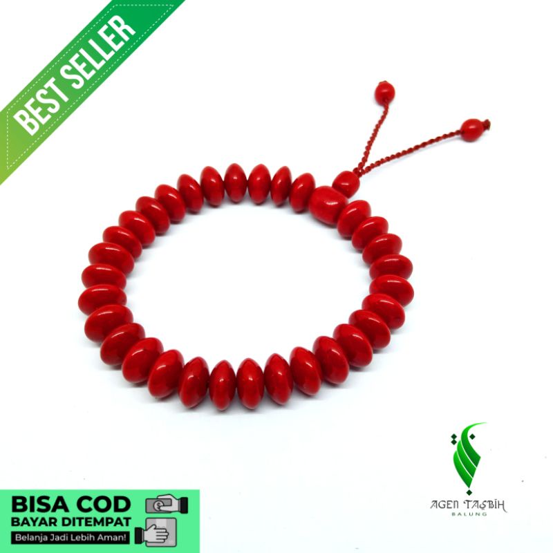 Jual Gelang Batu Marjan Red Coral, Motif Pipih ORIGINAL!! | Shopee ...