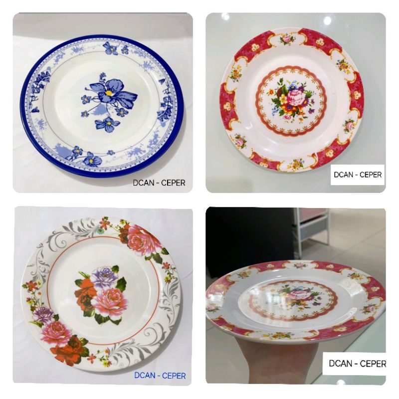 Jual Piring Ceper melamin size 7,8,9,10 inch tipe Dcan (per 6 pcs ...