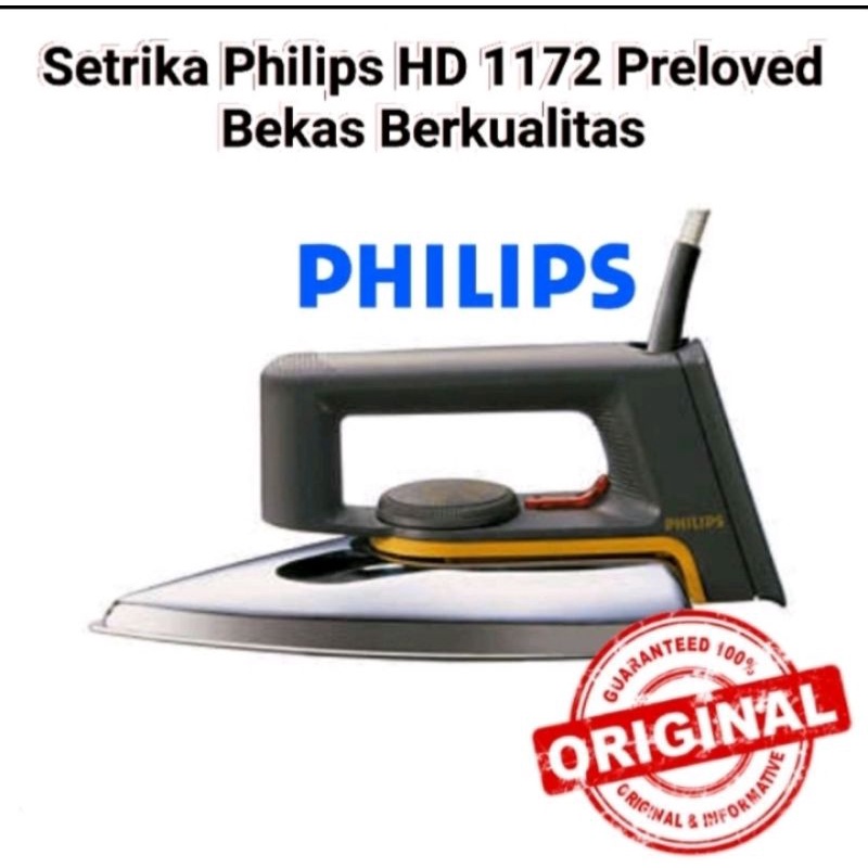 Jual Setrika Gosokan Philips Tipe HD 1172 Classic Second Berkualitas ...