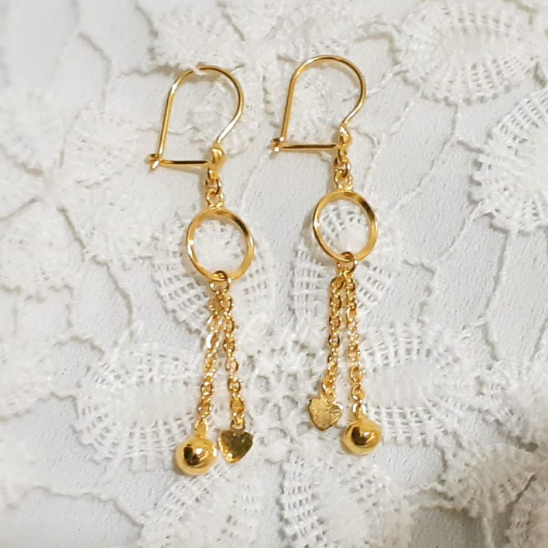 Jual Anting Rantai Bulat Hati Emas Muda 1 Gram | Shopee Indonesia
