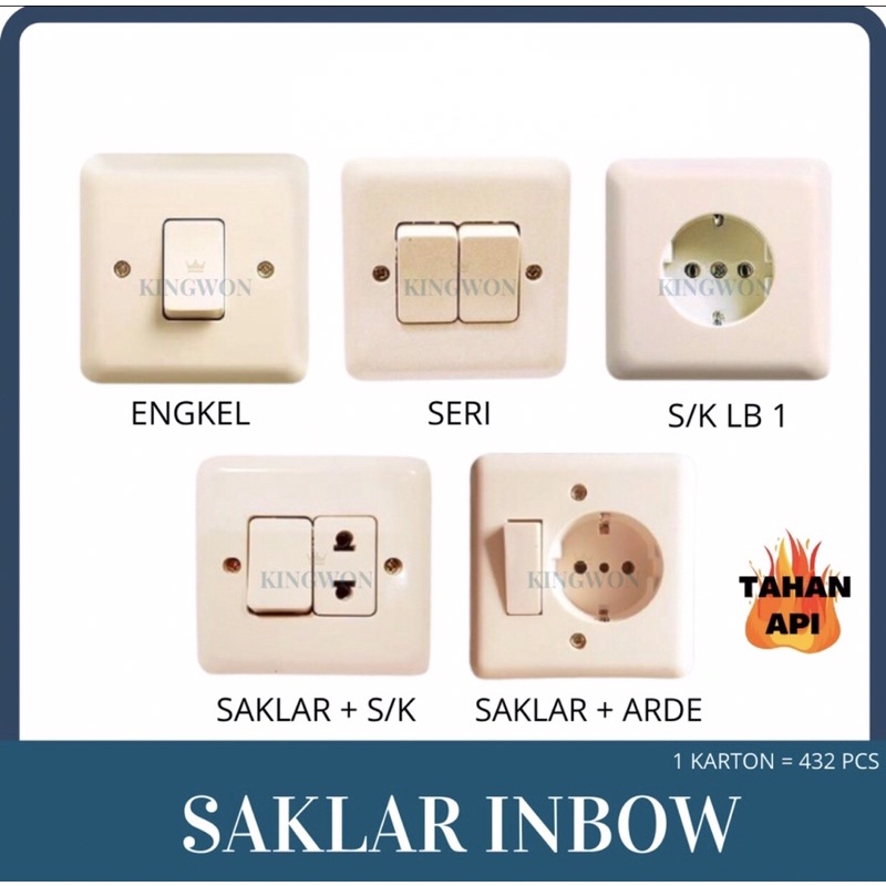 Jual SAKLAR LAMPU INBOW SWITCH LAMP SERI ENGKEL STOP KONTAK DEXICON ...