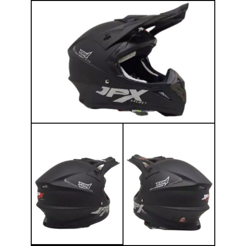 Jual Helm JPX FOX1 CROSS Hitam Dop | Shopee Indonesia