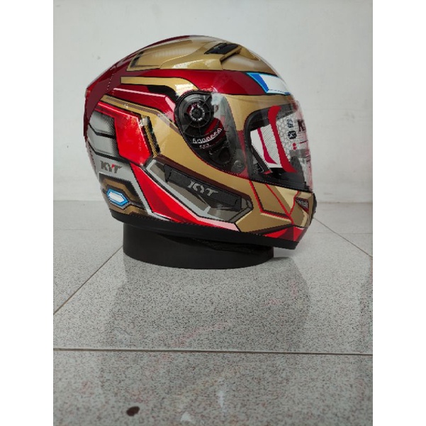 Jual KYT K2 Rider Marvel Iron Man - Red Maroon/Gold ORIGINAL Dobel ...