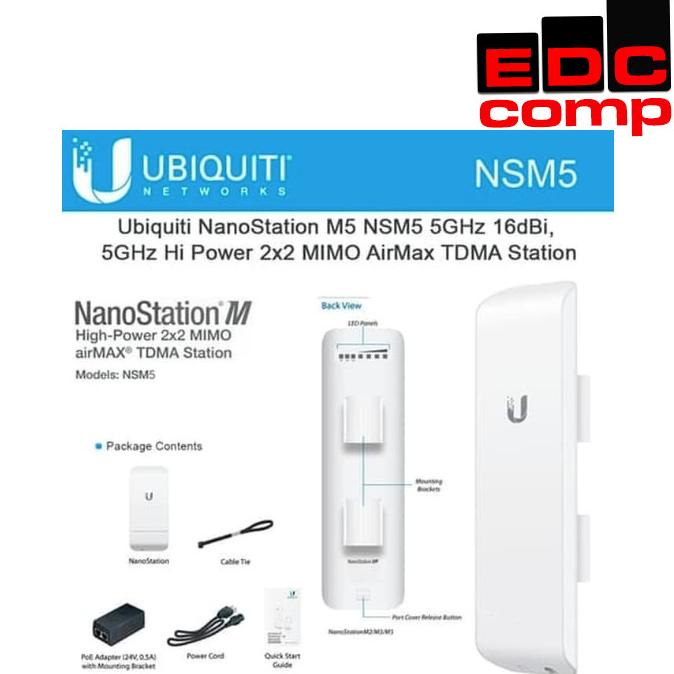 Jual Ubiquiti Nanostation M5, Nsm5, Ns-M5, Nano Station M5 | Shopee ...