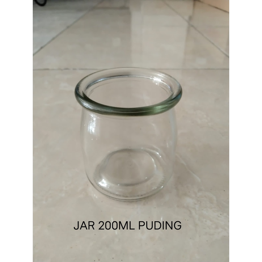 Jual 200ml TOPLES PUDDING TUTUP PLASTIK / JAR KACA 200 ml / BOTOL KACA ...