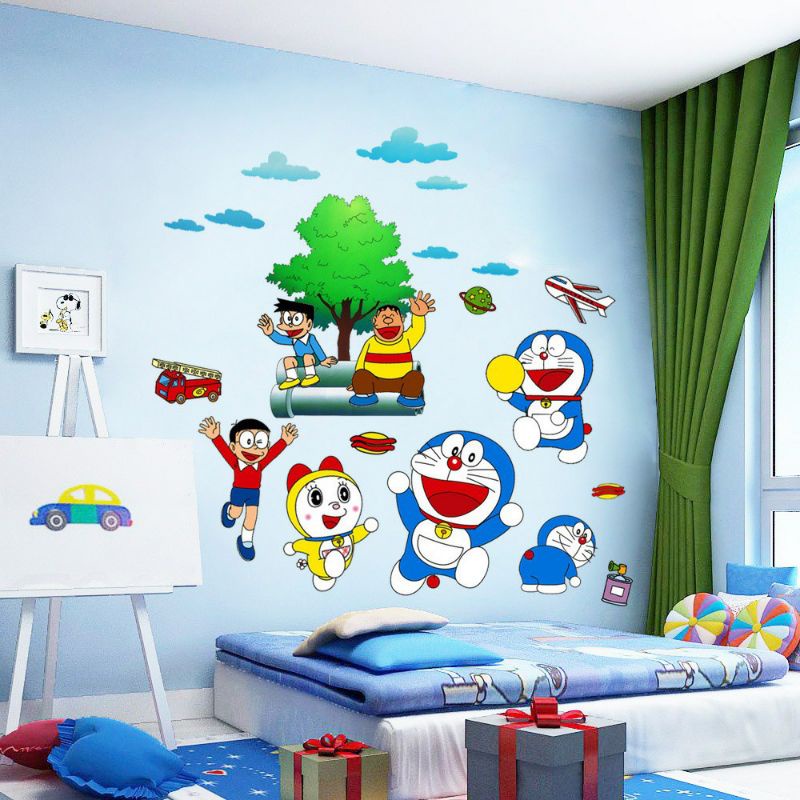 Jual Sticker Dinding Doraemon / Stiker/ Sticker dibding doraemon / Wall ...