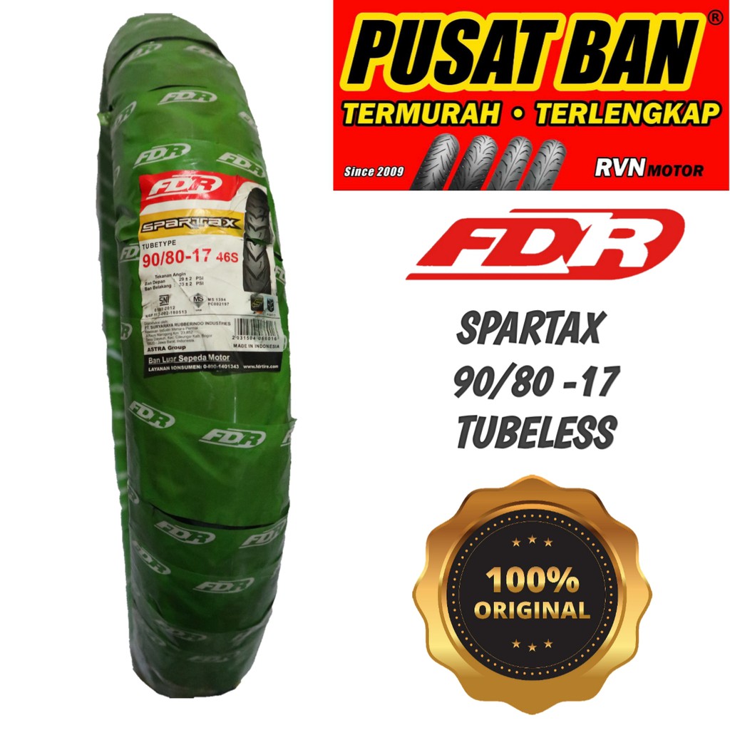 Jual FDR SPARTAX 90/80-17 (TUBETYPE) | Shopee Indonesia