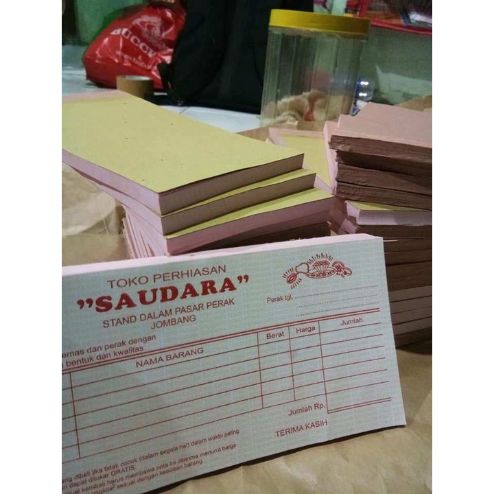 Jual Nota Custem 2 ply Nota 1 Warna 1/4 Folio | Shopee Indonesia