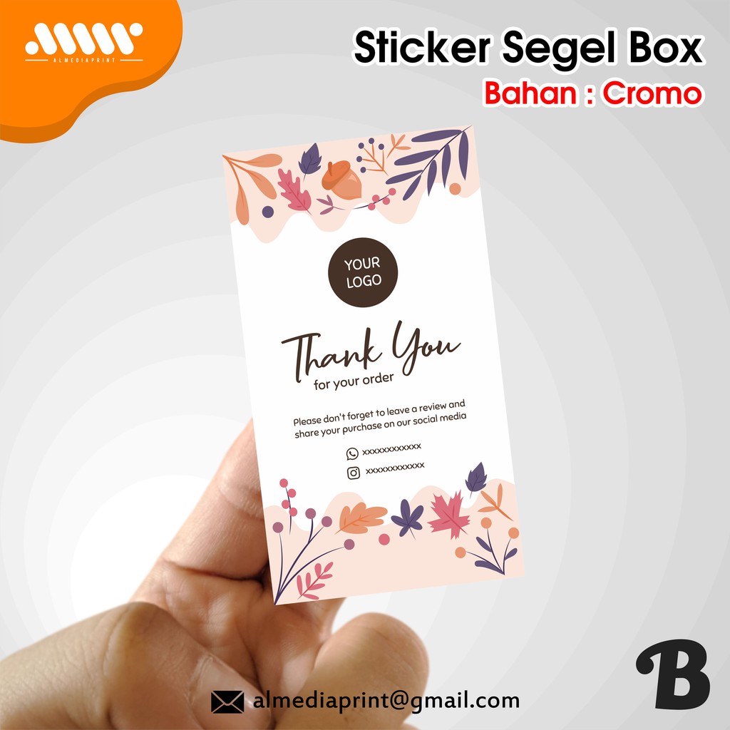 Jual Cetak Stiker Segel Box / Packaging B | Shopee Indonesia
