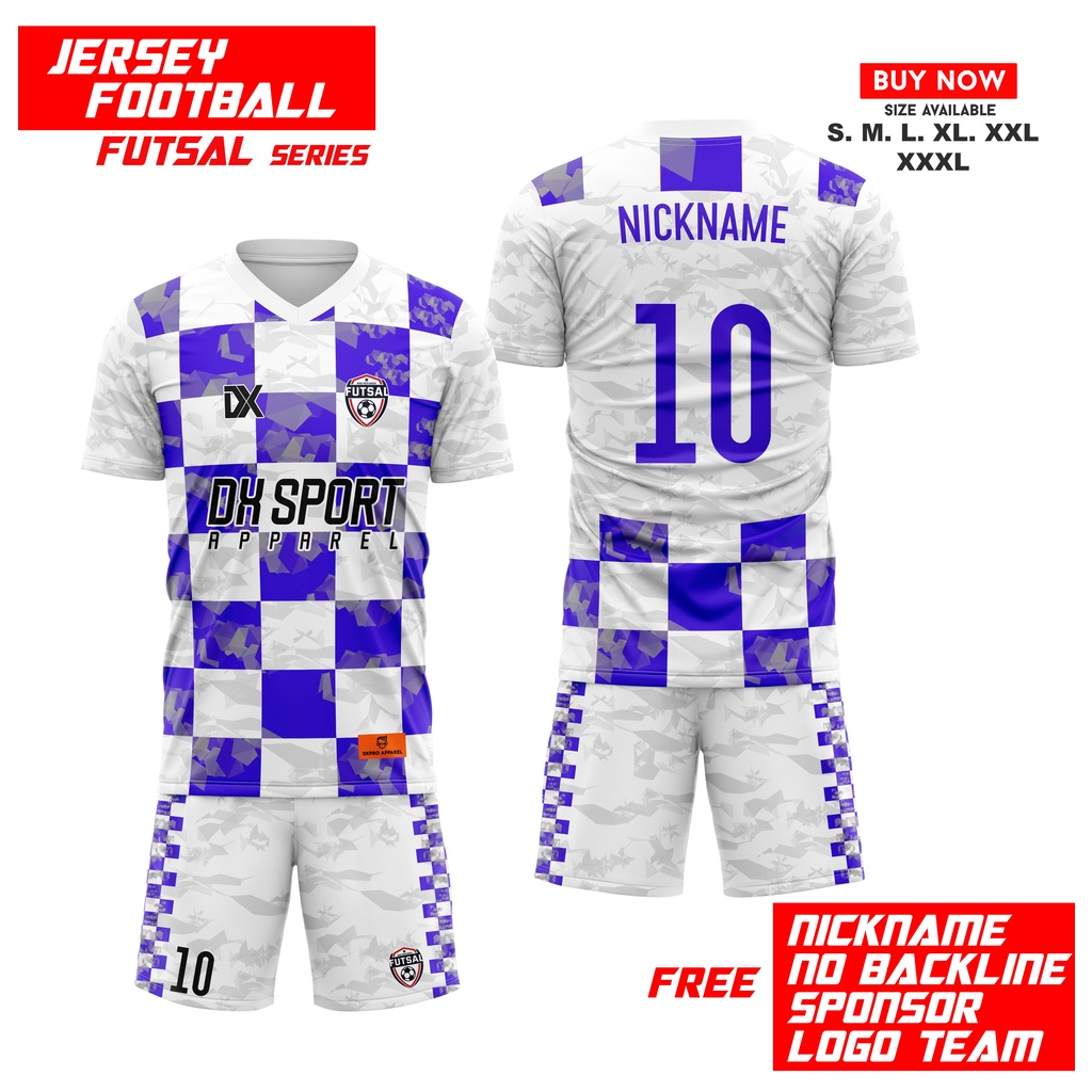 Jual JERSEY FUTSAL GRATIS CUSTOM NAMA/LOGO/NO/SPONSOR SERIES IX ...