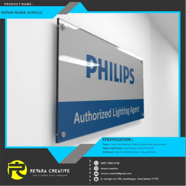 Jual Papan Nama Acrylic / Acrylic Signage / Papan Nama Kantor / Papan ...