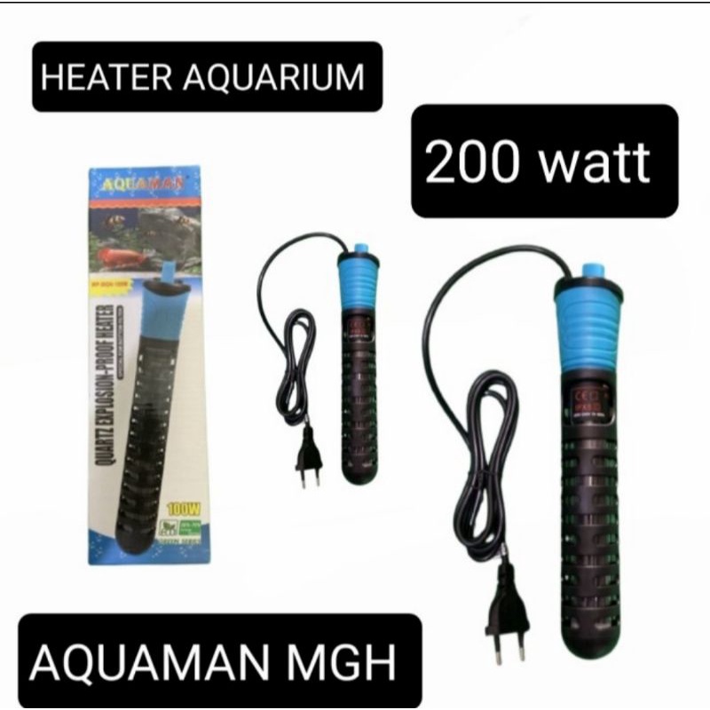 Jual HEATER AQUARIUM AQUAMAN MGH 200 WATT PEMANAS AIR AQUARIUM | Shopee Indonesia