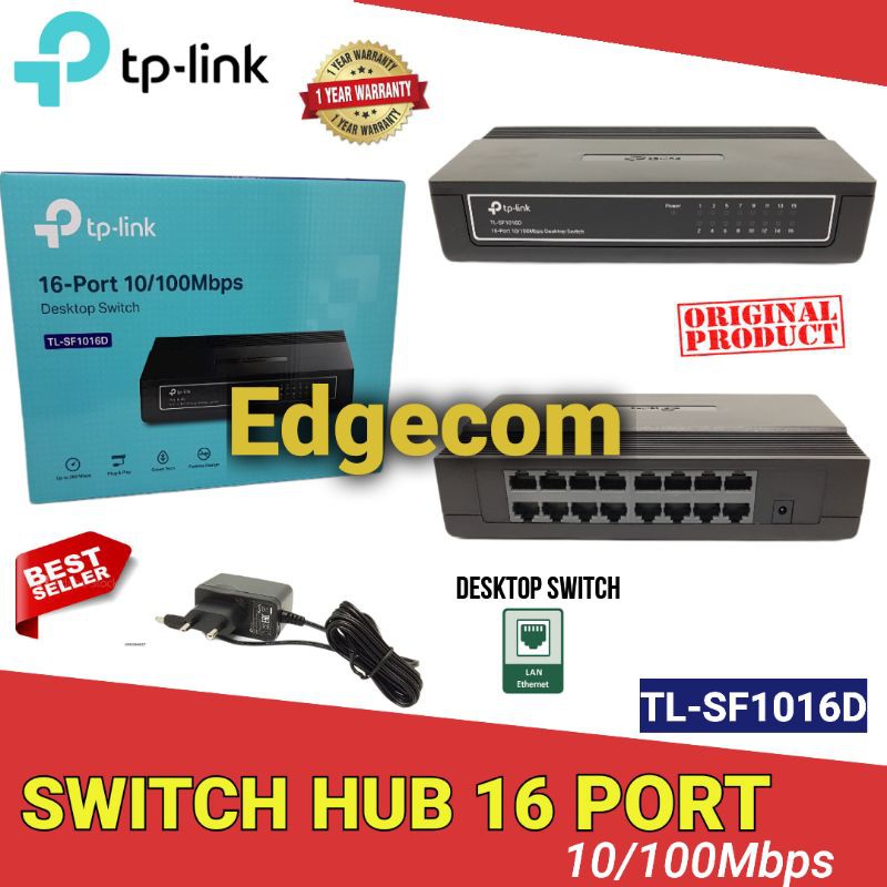 Jual TP-LINK TL-SF1016D Switch Hub Lan 16Port 10/100Mbps / TPLINK TL ...