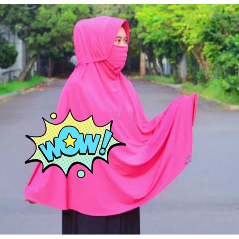 Jual Hijab masker ,Hijab 2 in 1 (ped /non ped) | Shopee Indonesia