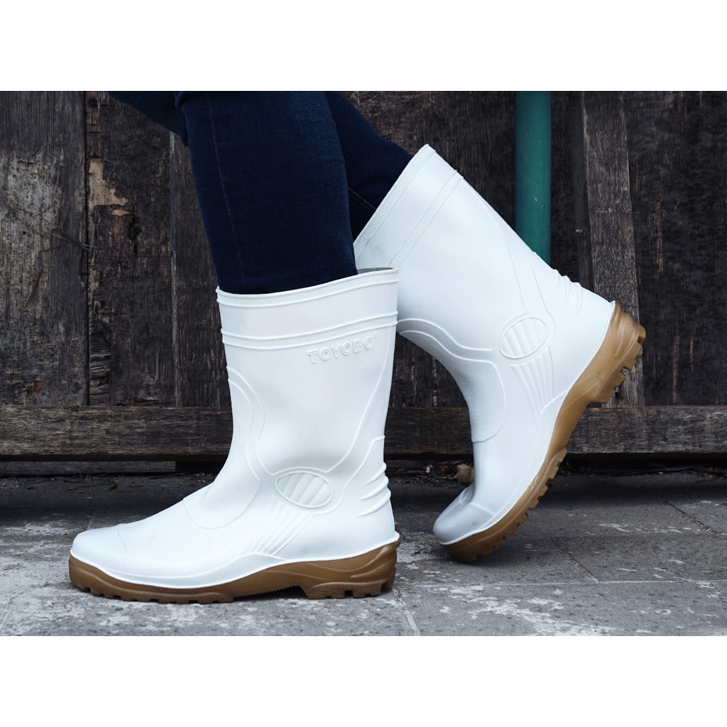 Jual TOYOBO boots TYB 1688 sepatu boot pendek putih seragam pabrik ...