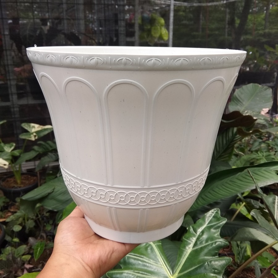Jual Pot Bunga GROSIR Roma 25 Putih / Pot Citra Jaya Plastik | Shopee ...