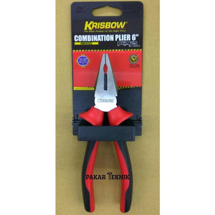 Jual Tang Kombinasi Merah / Combination Plier Red 6" Krisbow | Shopee ...