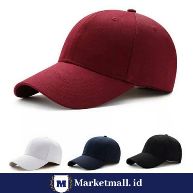 Jual Topi Baseball Polos Dewasa Bahan Drill | Shopee Indonesia