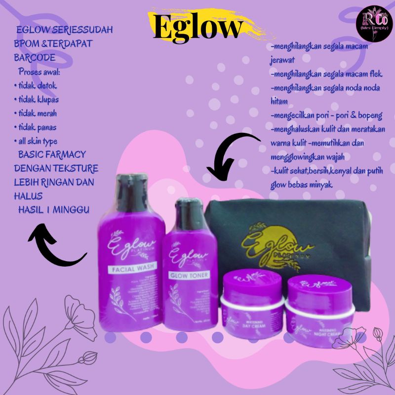 Jual Eglow Platinum whitening series | Shopee Indonesia