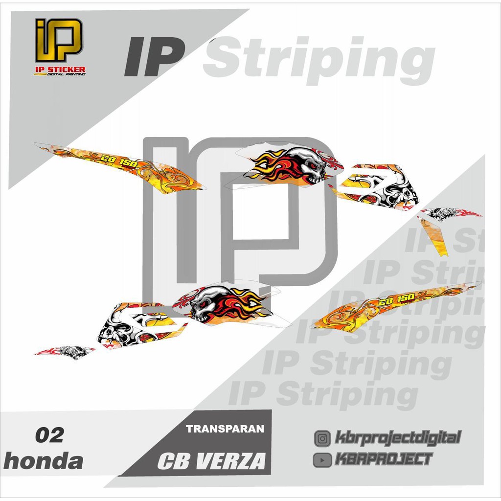 Jual (cod) CBVERZA TRANSPARAN stiker striping list motor HONDA CBVERZA ...