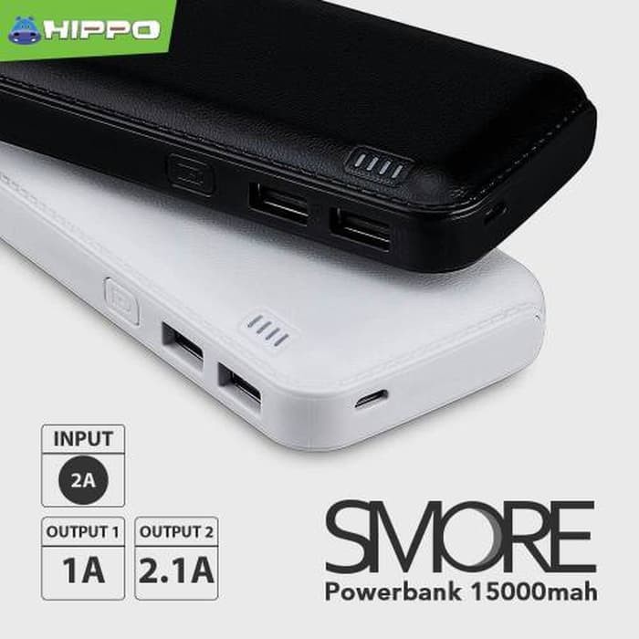 Jual Hippo Power Bank SMORE 15000MAH Simple Pack - White | Shopee Indonesia