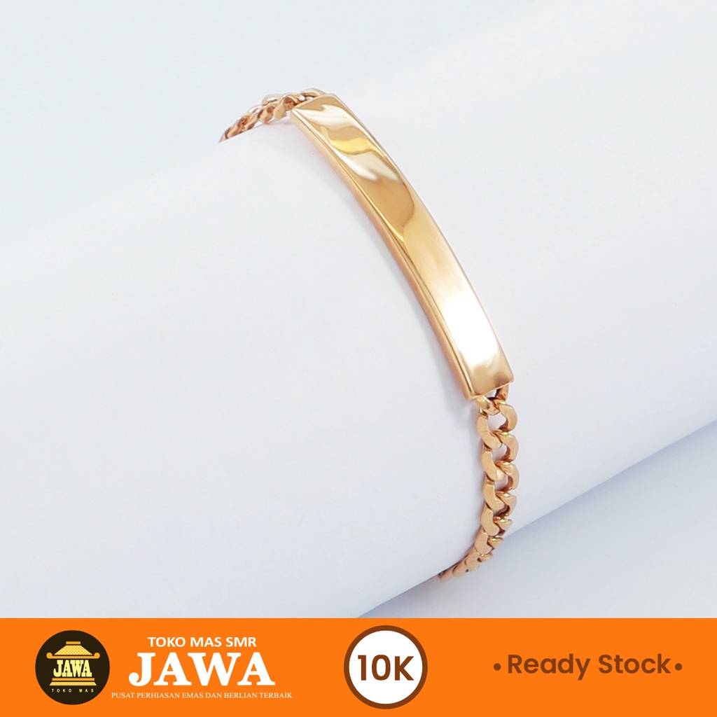Jual Gelang Bracelet Emas Hollow Plat Polos Kadar 10 Karat Toko Mas ...