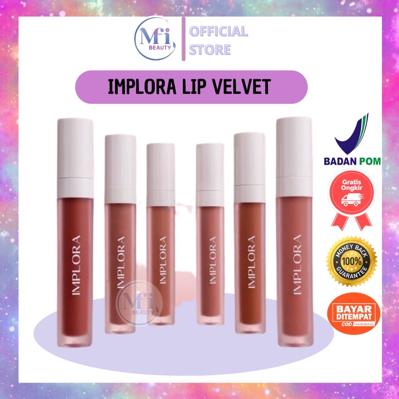 Jual MFI - IMPLORA LIP VELVET | LIP CREAM IMPLORA LIPCREAM MATTE ...
