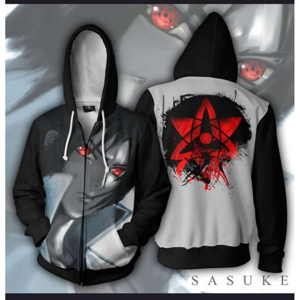 Jual Jaket Sweater Anime Naruto Uchiha Sasuke Mangekyou Sharingan ...