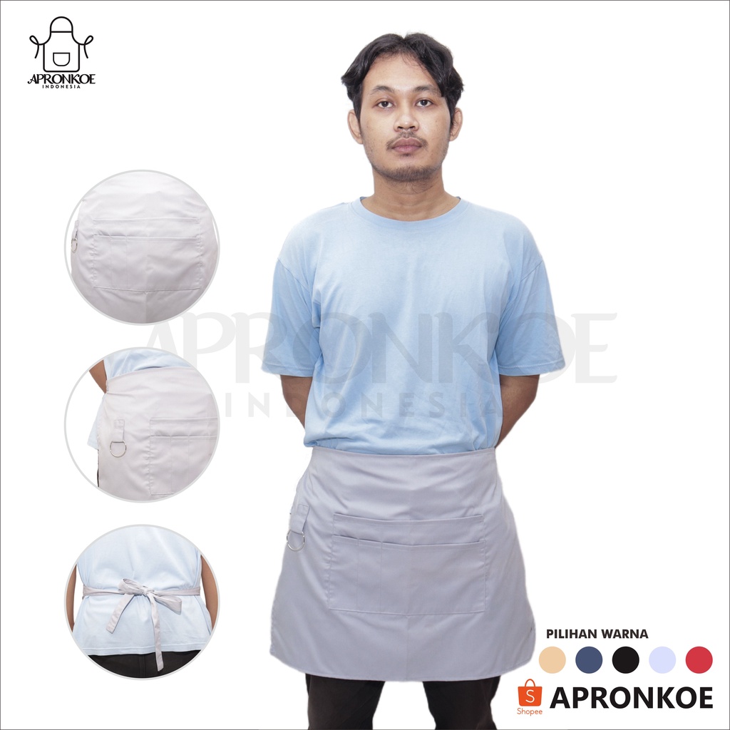 Jual celemek apron half setengah badan waiters waitress cafe resto ...