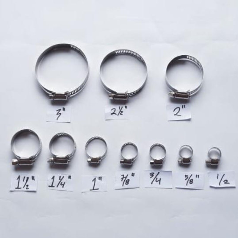 Jual Stainless Klem Selang / Hose Clamp Ukuran besar | Shopee Indonesia