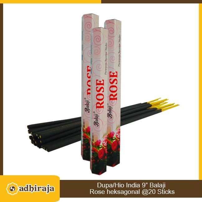 Jual Dupa/ Hio India 9" Balaji Rose heksagonal @ 20 sticks | Shopee ...