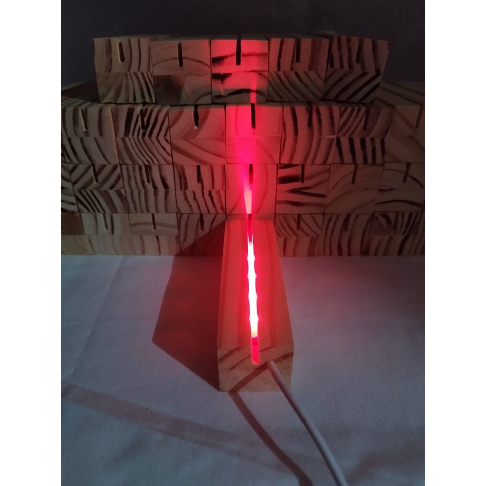 Jual grosir standing kayu acrilik holder A5/Stand kayu led/Tatakan ...