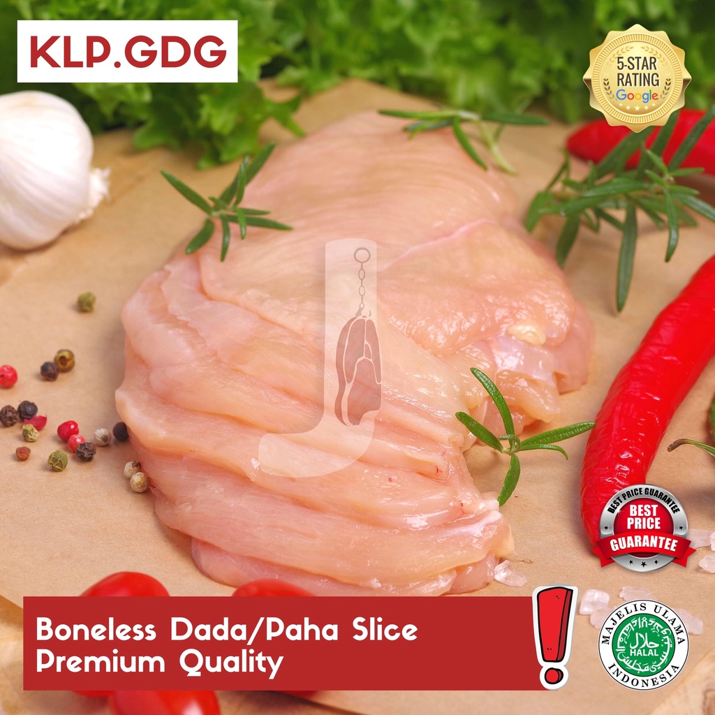 Jual Boneless Dada/Paha Slice Ayam Premium Quality - KLP Gading ...