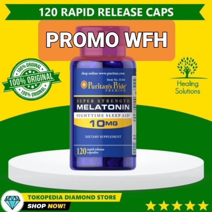 Jual Puritan Pride Melatonin 10mg Super Strength isi 120, Obat Bantu ...