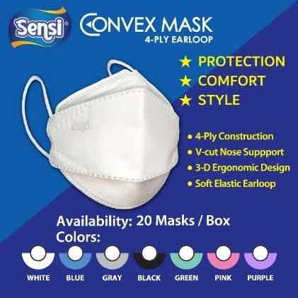 Jual MASKER SENSI CONVEX ISI 20 / MASKER SENSI CONVEX 4 PLY /MASKER ...