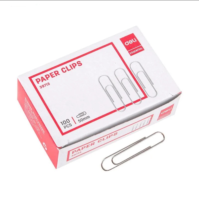 Jual PAPER CLIP KLIP KERTAS JUMBO NO.5 ISI 100 DELI 39713 PAPERCLIPS ...