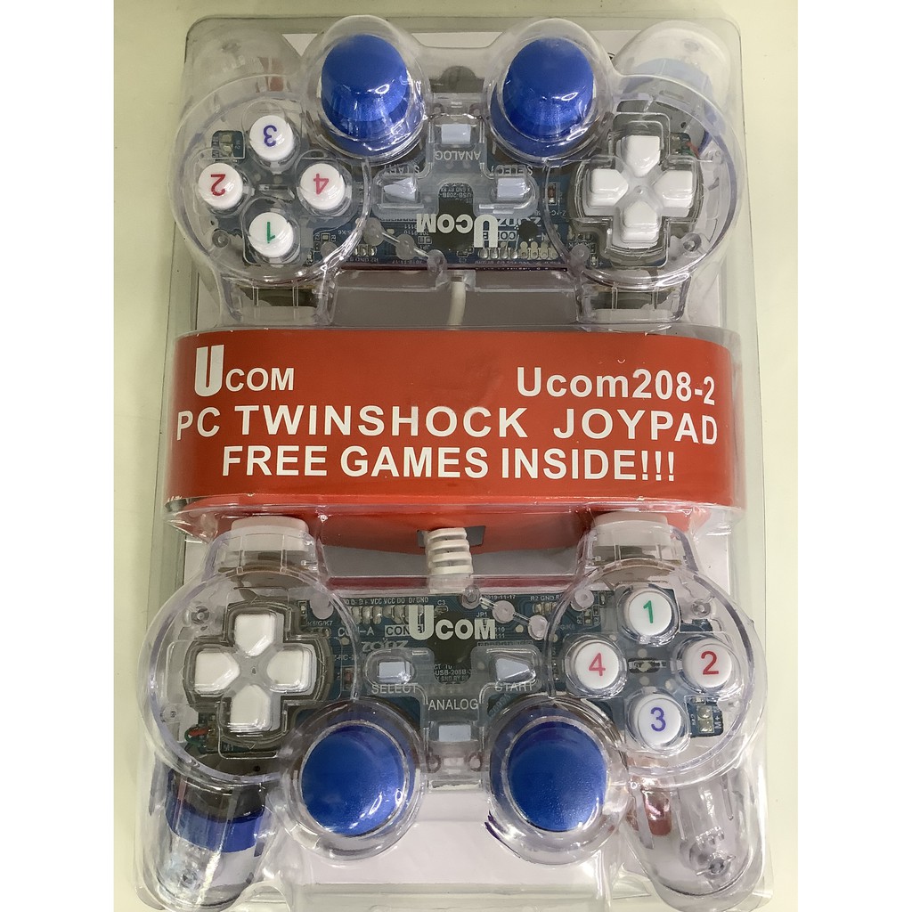 Jual Ucom Twin Shock Joypad Wired PC 208-2-Putih | Shopee Indonesia