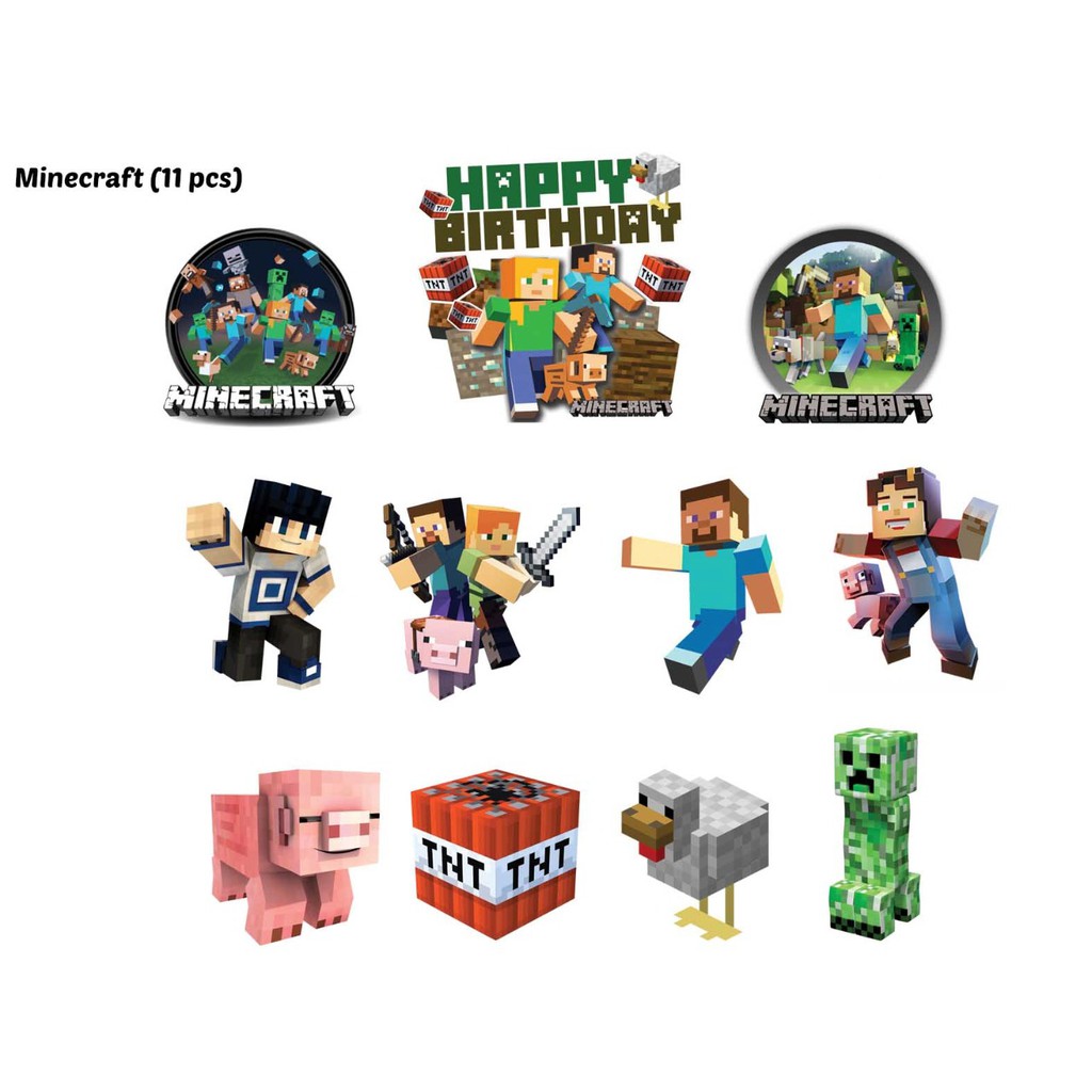 Jual Topper Kue Minecraft (11pcs) | Shopee Indonesia