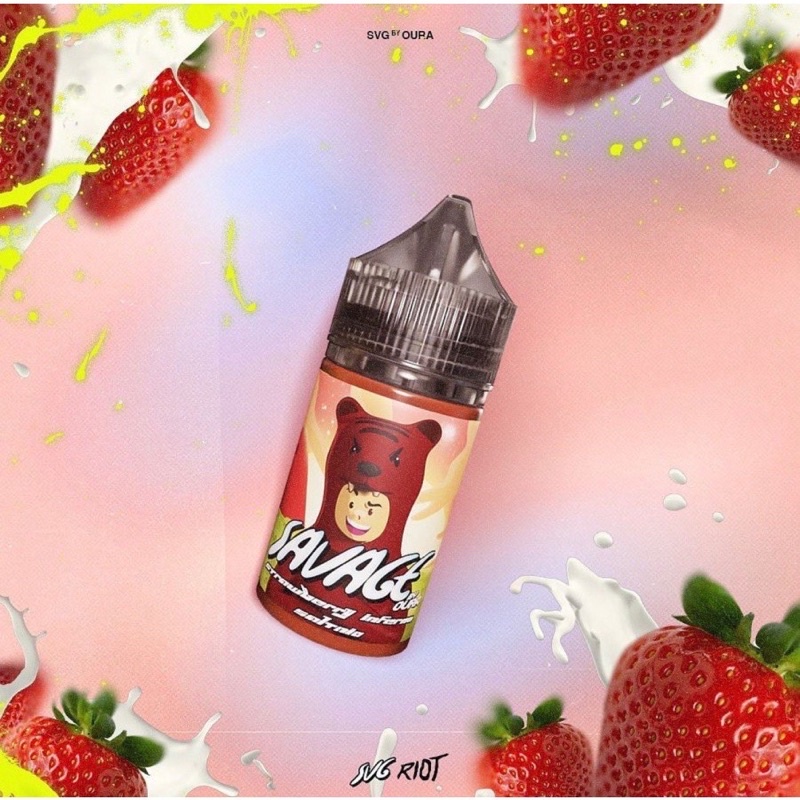 Jual SAVAGE V2 Strawberry Inferno 30MG 30ML By Oura x Riot liquid vape ...