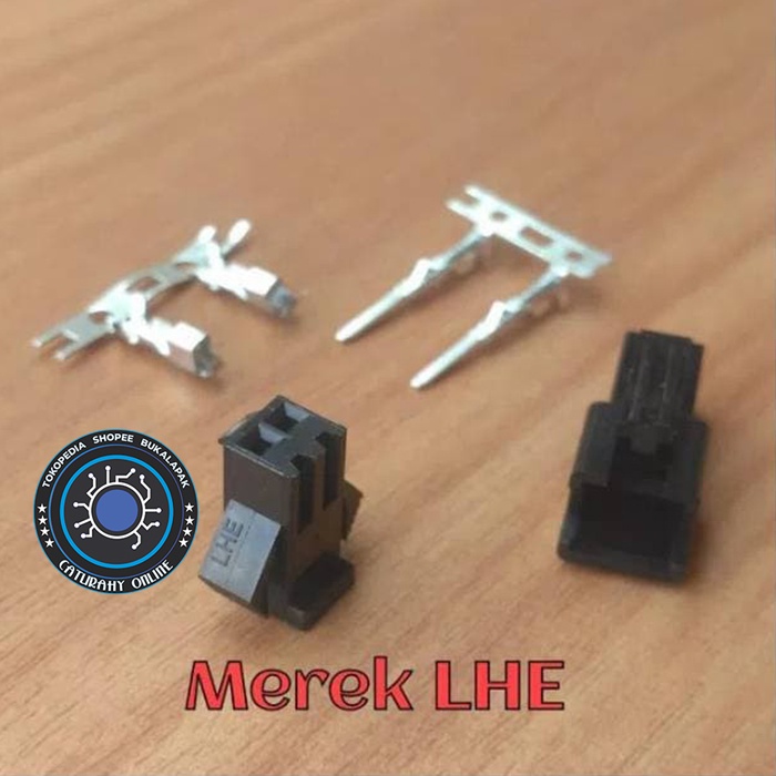 Jual Socket konektor jst 2 Pin baterai Black housing kabel LHE 2pin ...