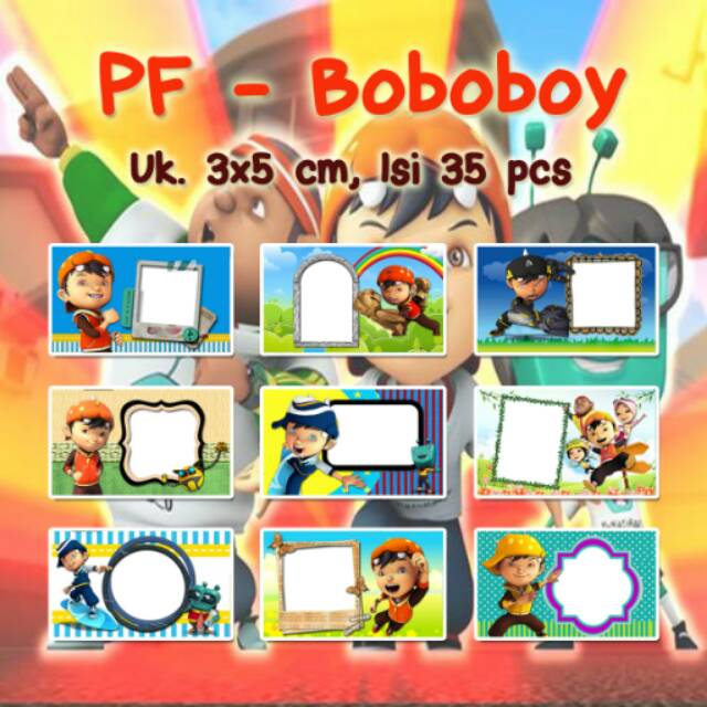 Jual Stiker label nama tipe PF Boboboy | Shopee Indonesia