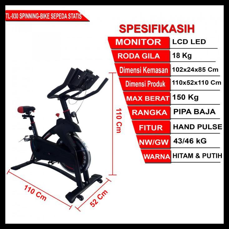 Jual Alat yoga Spinning Bike M825 Sepeda Fitnes Body Kokoh Spining ...