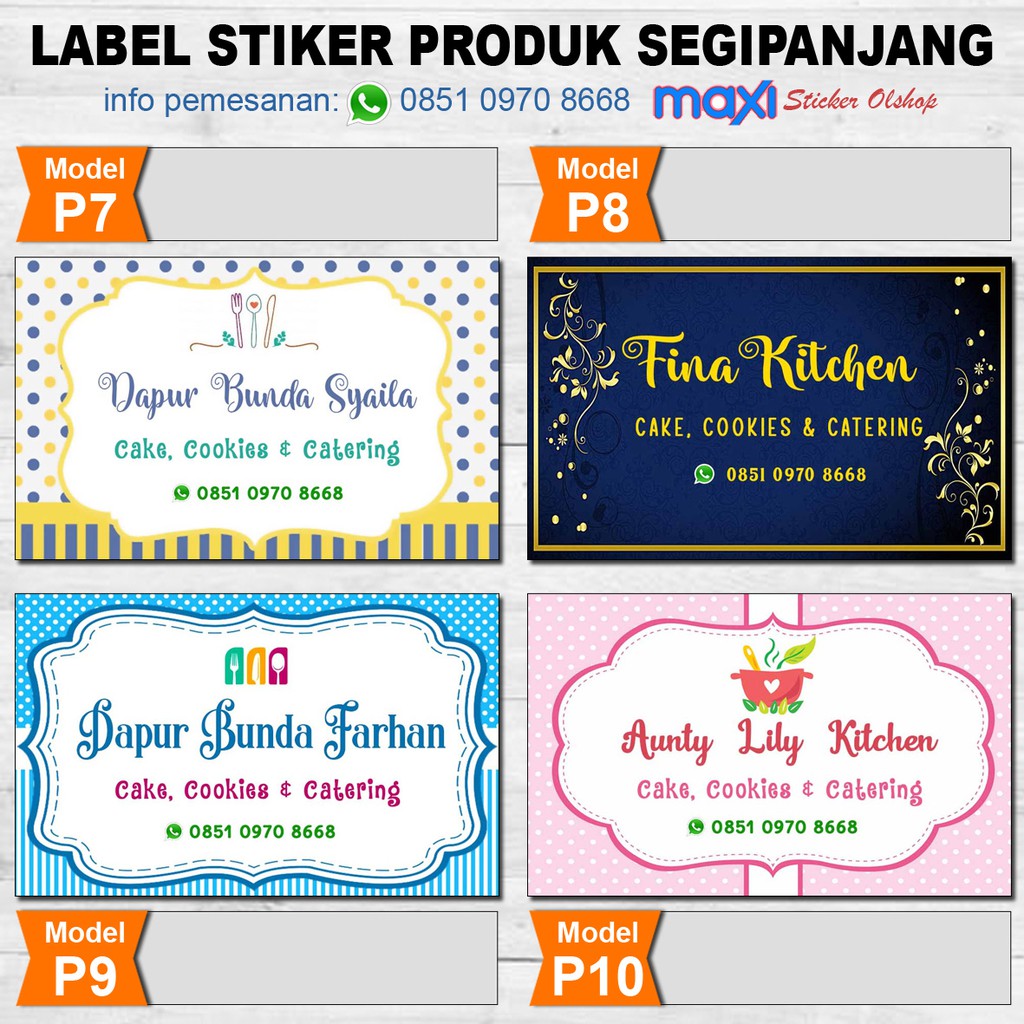 Jual Sticker Label Stiker Produk Kemasan Packaging Makanan Kue Cake ...