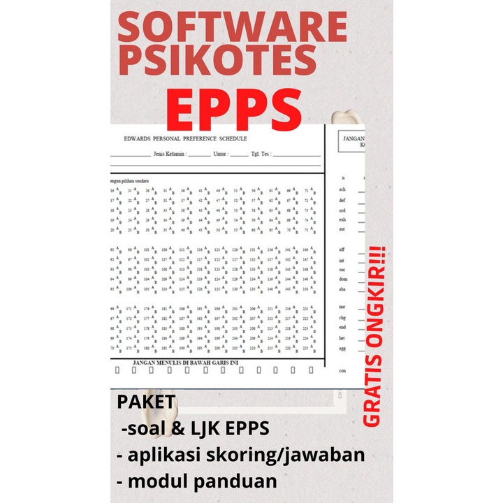 Jual software EPPS / software psikotes EPPS / software psikotest ...
