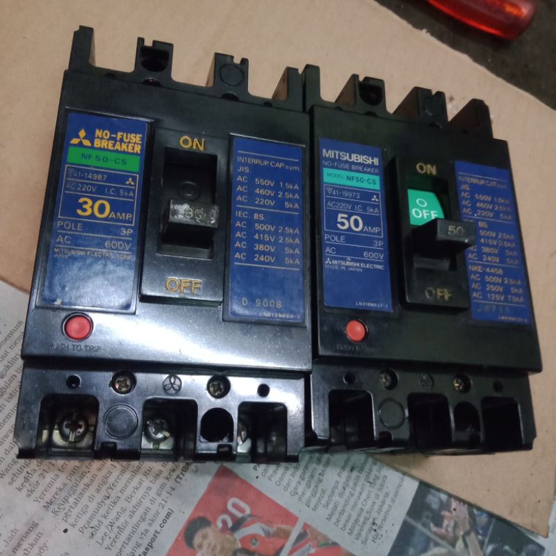 Jual mccb breaker nfb mitsubishi nf50 20A 30a 40a 50a | Shopee Indonesia