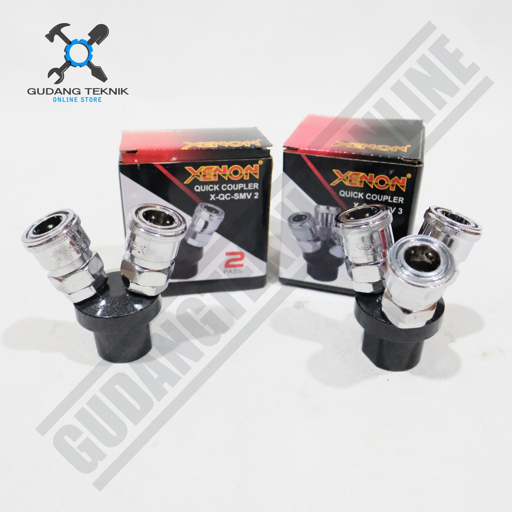 Jual Quick Coupler Xenon 2 Pass 3 Pass Coupling Sambungan Selang Angin ...