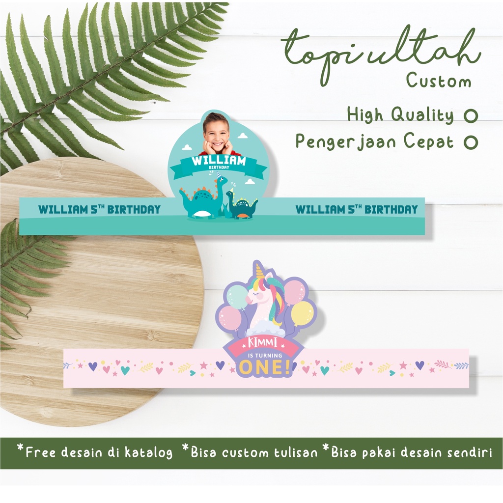 Jual TOPI ULANG TAHUN CUSTOM / ULTAH / PESTA / TOPENG / KARAKTER ...