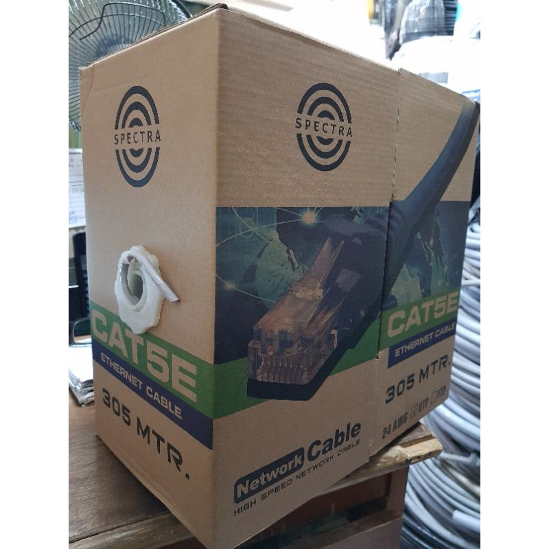 Jual Kabel indoor LAN data UTP SPECTRA Cat 5e GREY ABU2 | Shopee Indonesia